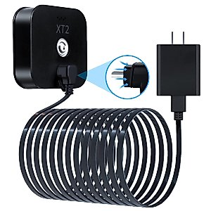 Itramax 30 FT Blink Outdoor/Indoor (3rd Gen) Charger Cable with Adapter(2 Pack),Compatible for Blink XT/XT2 Camera Charging Brick and 90 Degree Right Angled Micro USB Cord,Waterproof Power Wire Supply