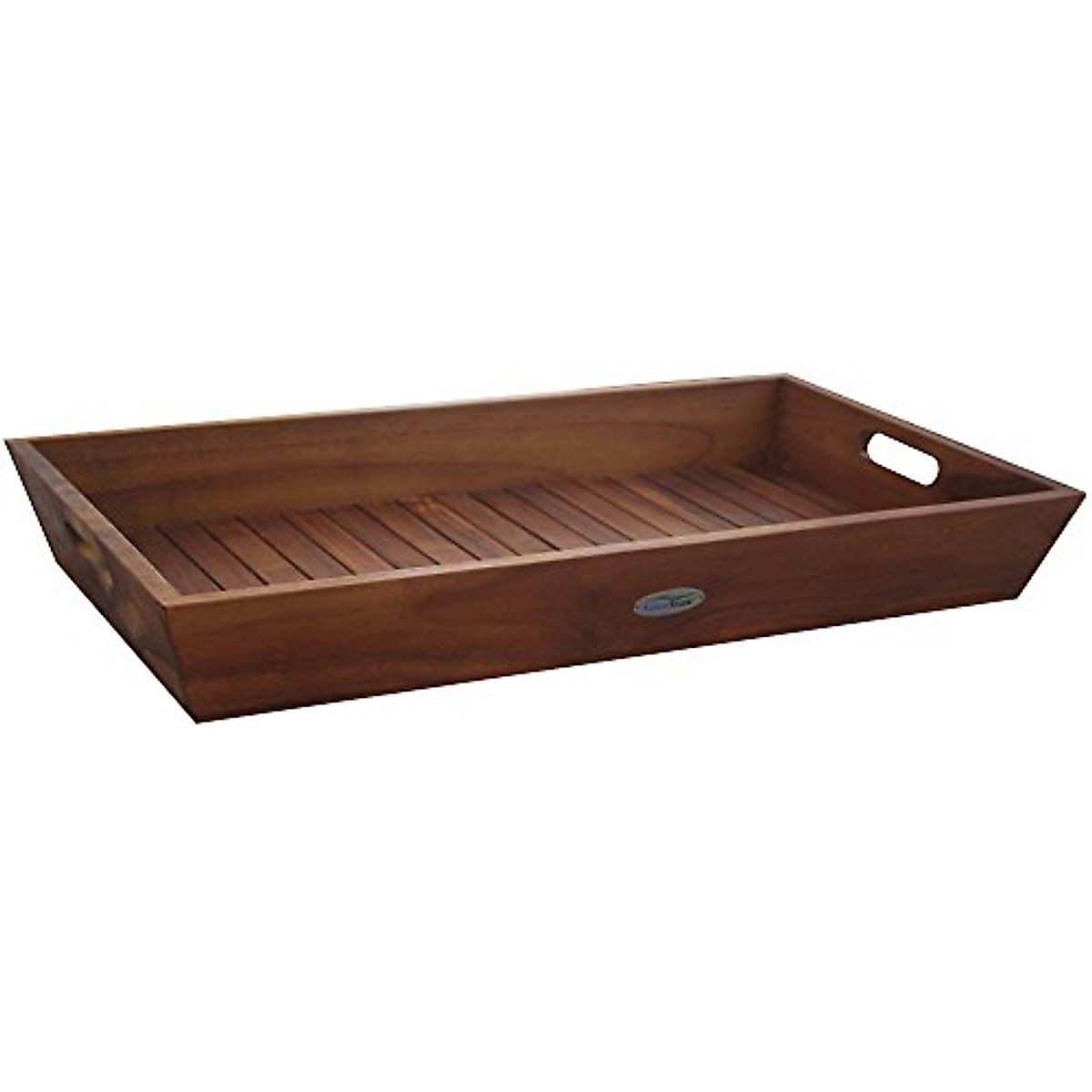 AquaTeak The Original Large Solid Teak Amenities Serving Tray
