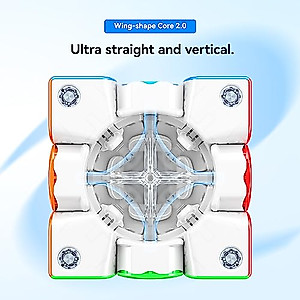 GAN 356 ME, Speed Cube 3x3 Magnetic Puzzle Toy with 48 Magnets GES Pro+ Customized 12 Tension Settings, Ideal for Children Kids Adults, GAN 356 M Upgraded Version, Frosted Coated