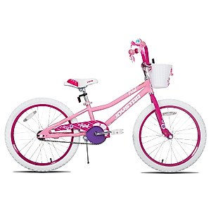 JOYSTAR 20 inch Girls Bike for Kids 7-10 Years Girl Bicycle with Basket and Streamer 20" Kids Bikes for Girls Ages 9-12 Child Bike Pink