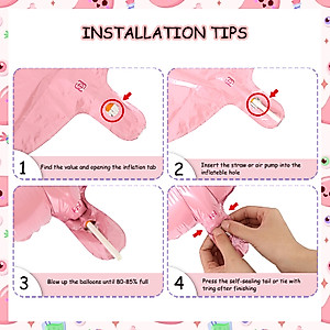 Wonmelody Halloween Ghoul Gang Birthday Party Decor for Girls Pink Black Halloween Theme Birthday Supplies Kids Halloween Party Decor with Ghoul Gang Banner Ghost and Bats for Bachelorette Party Girl