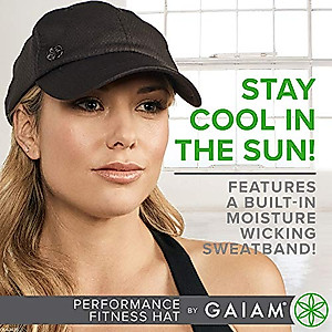 Gaiam Hat - Performance MeshDry Fit Sweat Headband, Black