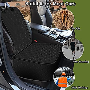 2 Packs Car Front Seat Cover for Dogs, Waterproof Pet Car Seat Protector, Nonslip Scratch-Proof Dog Seat Cover for Cars, Trucks & SUVs