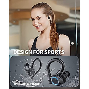 EUQQ Wireless Earbuds Bluetooth 5.3 Headphones for Sports 50Hrs Playtime HiFi Stereo Earphones Noise Cancelling Bluetooth Wireless Ear Buds with Mic for Running audifonos Bluetooth inalambricos
