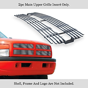 APS Compatible with Dodge Ram 1994-2001 Main Upper Chrome Billet Grille Insert D85030A