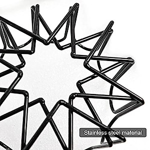 Coaster Holder, 4 PCS Metal Holder for Square or Round Coaster Sets Home Wrought Iron Shelf Decoration (Style 1)