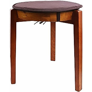 Indoor Outdoor Chair Cushions Set of 4/2, Round Chair Cushions with Ties,Round Chair Pads for Dining Chairs,Round Seat Cushion,Garden Bistro Chair Cushions Set for Furniture (4PCS D, One Size)