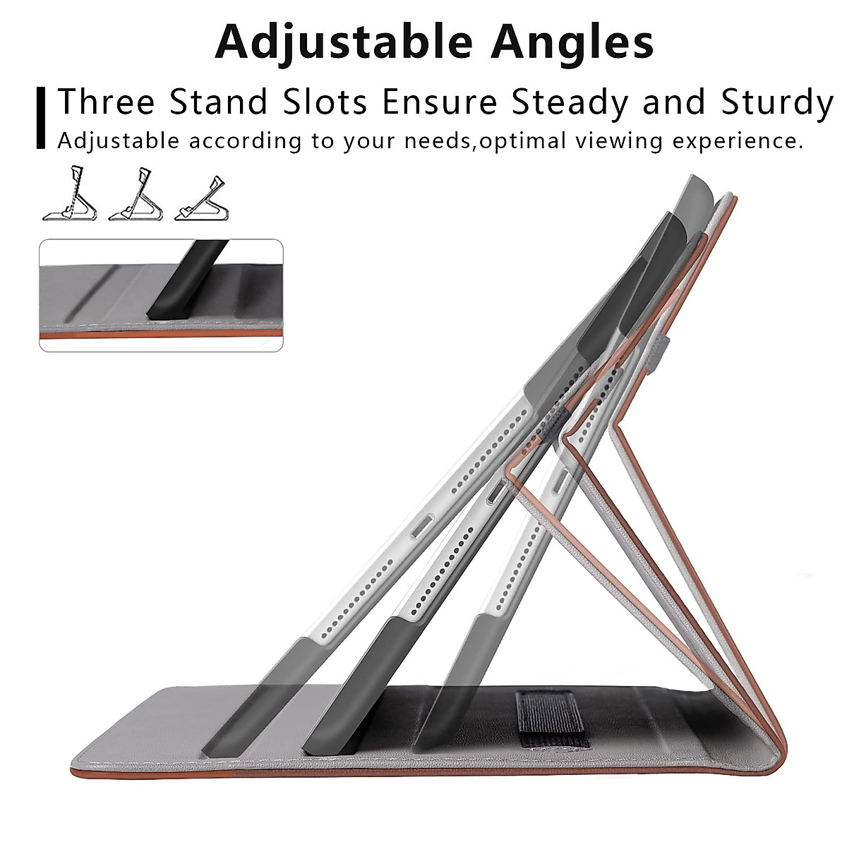 ZtotopCases for New iPad 9th/8th/7th Generation Case 10.2 Inch 2021/2020/2019, Premium PU Leather Folding Stand Cover for iPad 10.2" 9/8/7 Gen, Brown