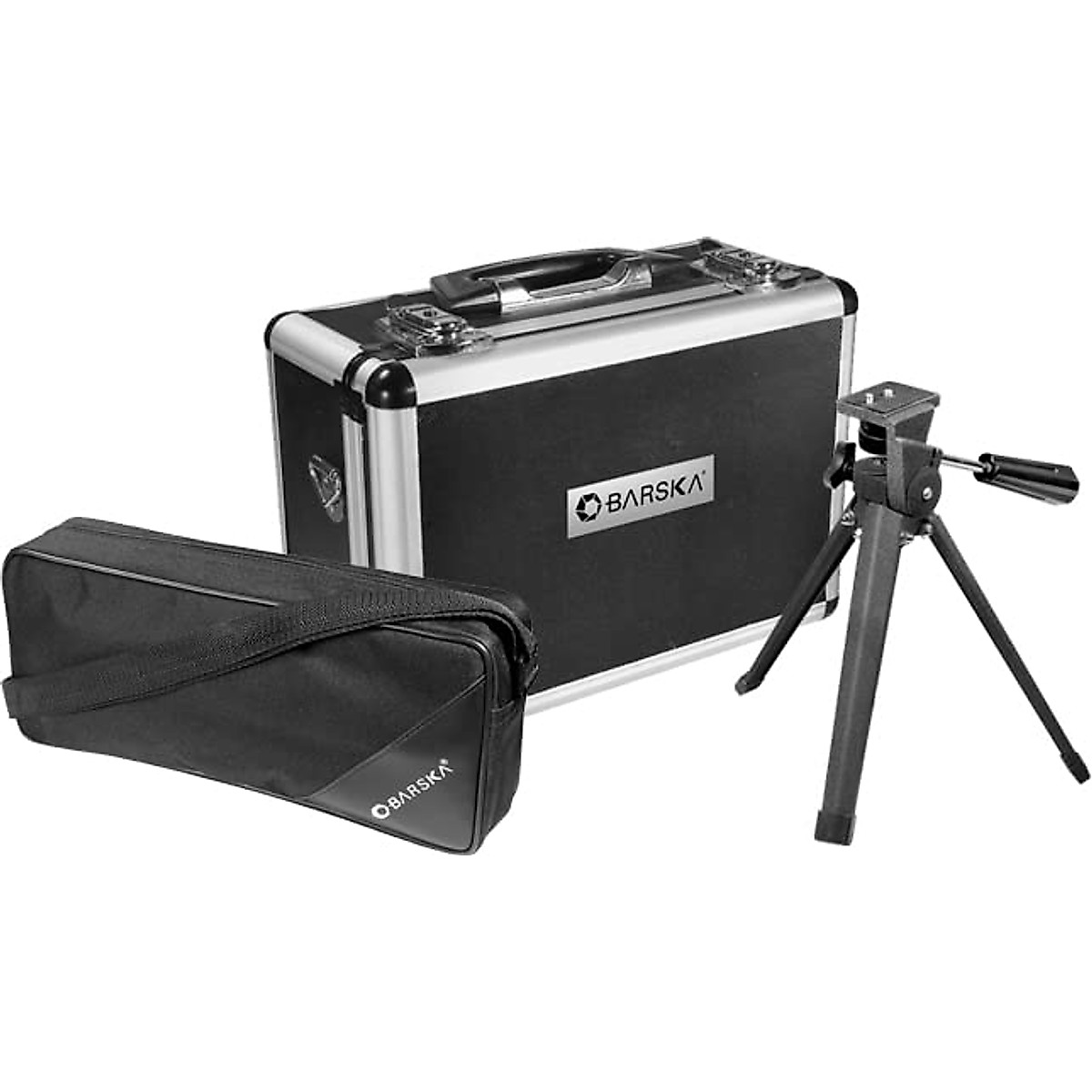 BARSKA unisex adult Blackhawk 20-60x60 Cases Barska AD11520 Black Hawk ED 20 60x60 Spotting Scope with Tripod and Carrying Cases, Black, One Size US