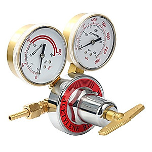 YaeTek Acetylene Regulator Welding Gas Welder Acetylene Gauge for Torch Cutting Kits CGA 510