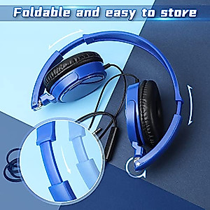 48 Pack Classroom Headphones Bulk Students Headphones with Microphone Kids Earphones for School, Adjustable over Ear Headphones Set Earbuds Wire Headphones for School Students Kids (Multi Colors)