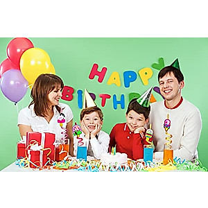 24 Reusable Crazy Shapes Ice Cream Straws, Drink Cocktail Straws for Birthday Party Supplies Party Favors with 2 Cleaning Brushes 8 Color Straws