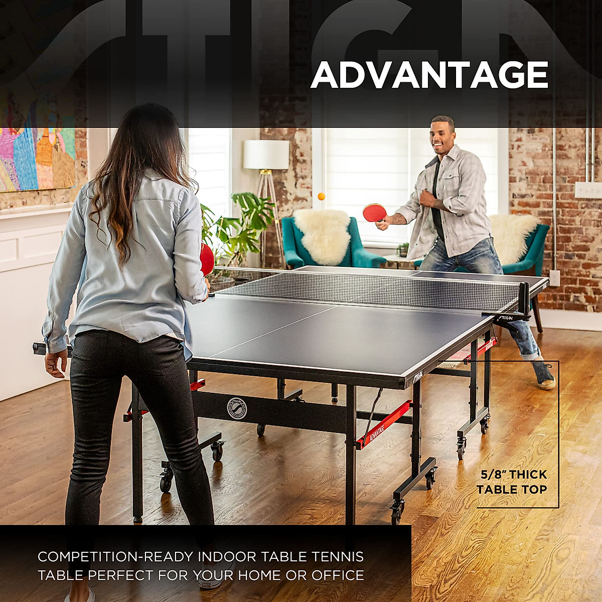 STIGA Advantage Series Ping Pong Tables - 13, 15, 19, and 25mm Tabletops - Quickplay 10 Minute Assembly - Playback Mode - Recreational to Tournament Level