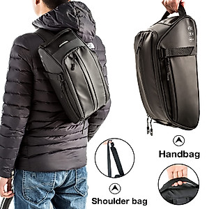 ZIMFANQI Bike Rear Bag Reflective,Water Resistant Bicycle Pannier Rack Bag Cargo Trunk Storage Cycling Carrier Chest Bag,8L Capacity with Multi Pocket Taillight Loop,Shoulder Strap for Outdoor