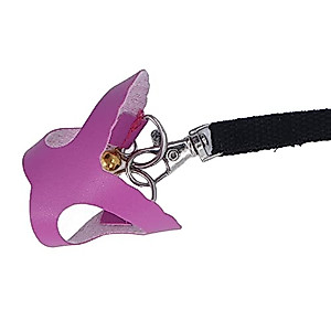 Hamster Harness And Leash Set, Comfortable Harness Hamster Leash Guinea Pig Harness Sturdy Artificial Leather with Bells for Guinea Pigs(Purple)