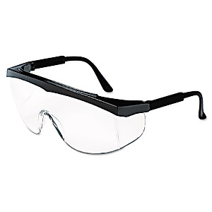 MCR Crews SS110 Stratos Safety Glasses Black Frame Clear Lens 1 Pair