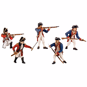 Woodland Scenics SP4454 1.5-Inch Scene Setters Figurine, Revolutionary War Soldiers, 5/Pack