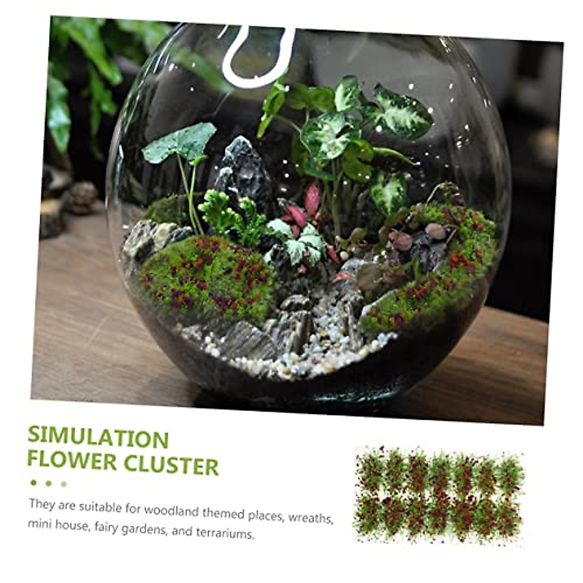 HANABASS 2 Boxes Tufts Scenery Tabletop Building Modelling Diorama Flower H Miniature Irregular Gaming for Cluster Hobby Static Train Railroad Adhesive Sand Bushy Layout Groups Grass of