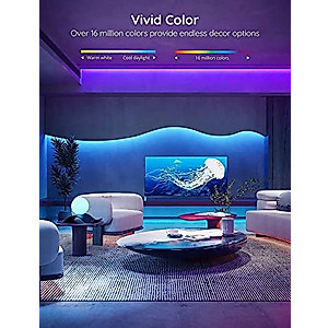 Govee 16.4ft Color Changing LED Strip Lights, Bluetooth LED Lights with App Control, Remote, Control Box, 64 Scenes and Music Sync Lights for Bedroom, Room, Kitchen, Party