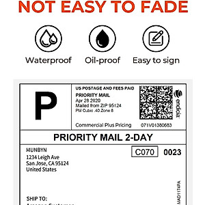 MUNBYN Thermal Direct Shipping Label (Pack of 500 4x6 Per Fanfold Labels) - Commercial Grade