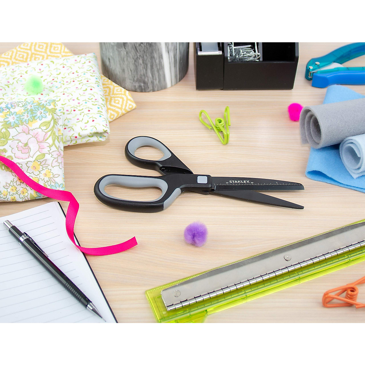 Stanley Scissors Piranha 8" Premium Scissor, Gray (SCI8TINS),1pk