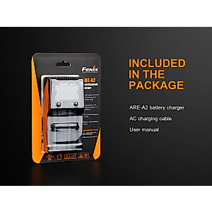 EdisonBright Fenix are-A2 Home/in-car Battery Charger for 21700/18650/16340 BBX5 Battery Carry case Bundle