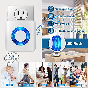 YisTech Caregiver Pager Door Alarms for Dementia Patients/Kids Safety/Home Security,Door Sensor Alarm for Elderly/Business/Home/Store/Mailbox