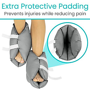 Xtra-Comfort Heel Protector Cushion (Pair) - Foot Boot for Swollen Feet, Sore Ankles, Pressure Ulcers, Sleeping and Recovering Post Surgery - Elevator Leg Rest Protection for Pain Relief - Washable