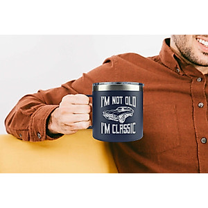 AMAZPRINTS Christmas Gifts for Dad, Grandpa, Him from Daughter, Son - Dad Gifts for Christmas - Birthday Gifts for Men - Retirement Gifts - Dad Birthday Gift for 40th 50th 60th 70th 80th 14oz Navy