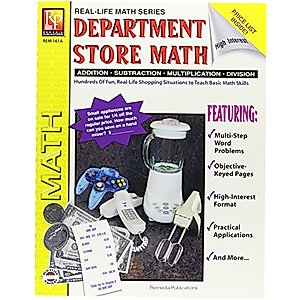 Remedia Publications REM161A Department Store Math, Game Book, 8.2" Wide, 11" Length, 0.2" Height (6 per Package)
