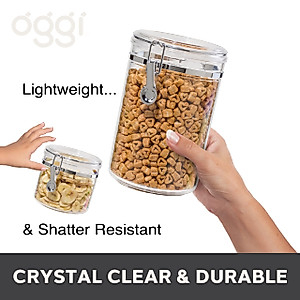 Oggi Clear Canister Food Storage Container Set, 4-Piece