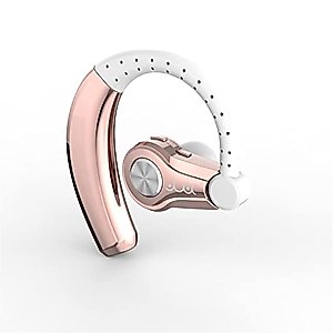 PONYBRO Wireless Headset with Mic,Unmatched Comfy Wireless Earbud w/ 8 Hrs, HiFi Sound Cell Phone Earpiece Hands Free Headphone Compatible with Android/iPhone/Smartphones/Laptop, Rose Gold