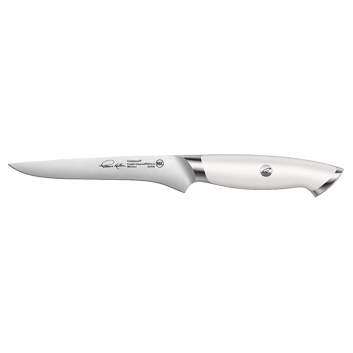 Cangshan Thomas Keller Signature Collection Swedish Powder Steel Forged, 6-Inch Boning Knife, White