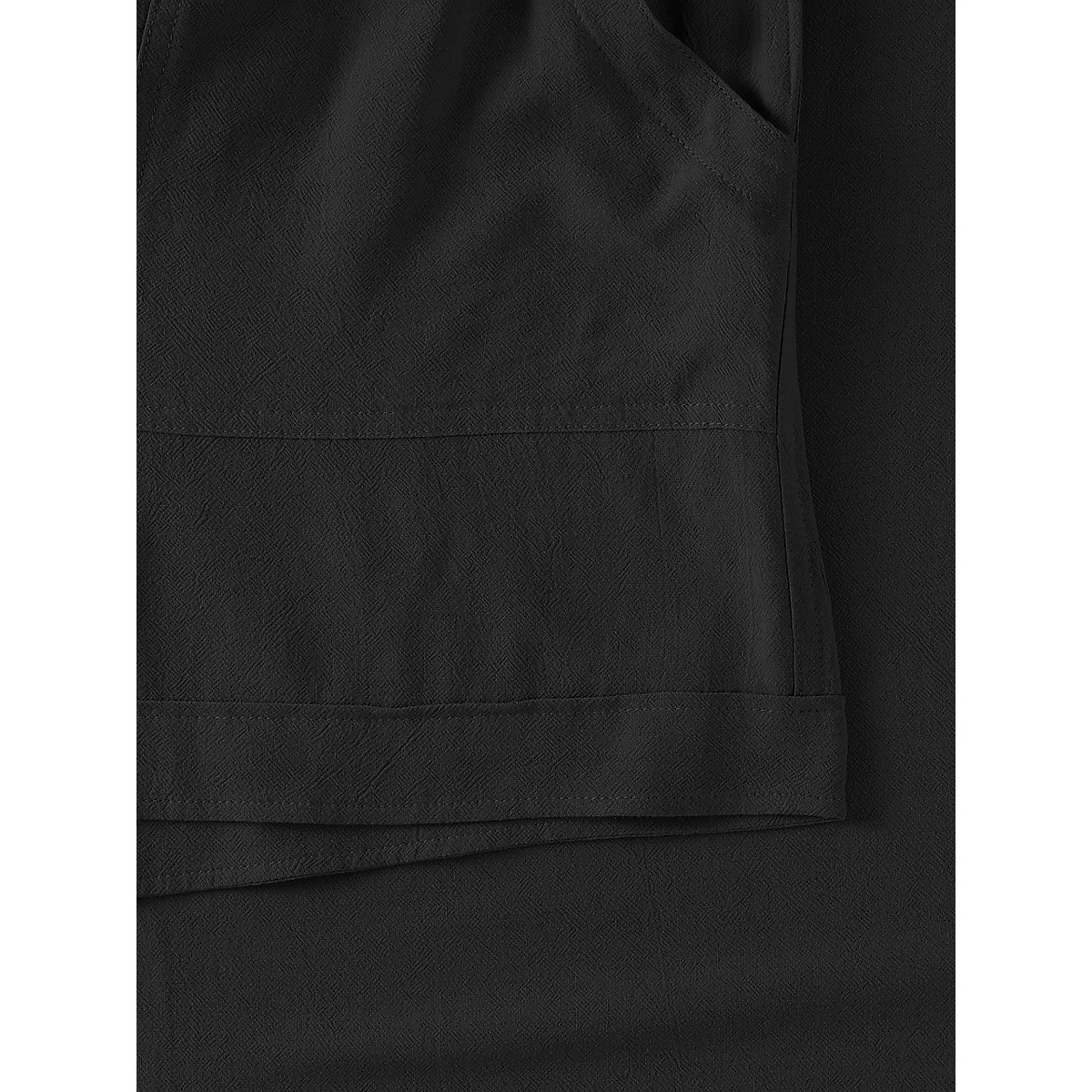 Womens Linen Shorts with Elastic Waistband Comfort Fit Skinsoft Summer Shorts (Large, 3bh05_Black)