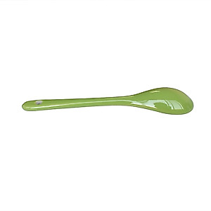Xmomx 6 pcs Porcelain Egg Spoons Tea Spoon Ceramic Spoons 4.7 inch Coffee Dessert Yogurt Tea Milky Green