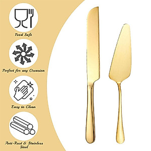 GUANLI Wedding Cake Knife and Server Set,Stainless Steel Cake Cutting Set For Wedding Holiday Thanksgiving Parties