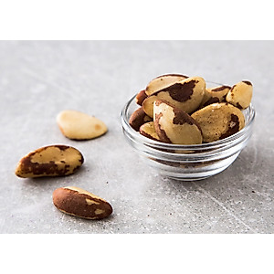 Food to Live Organic Dry Roasted Brazil Nuts with Himalayan Salt, 1 Pound Non-GMO, Oven Roasted, Lightly Salted, No Oil Added, Whole. Vegan, Kosher. High in Protein and Selenium. Keto-Friendly Snack