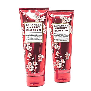 Bath and Body Works 2 Pack Japanese Cherry Blossom Ultra Shea Body Cream 8 Oz.