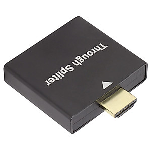 GOWENIC Splitter 1 in 2 Out, 1:2 1080P HD Splitter for Output Video and Audio Synchronization On Screen Device, 1 Source to 2 Output Devices