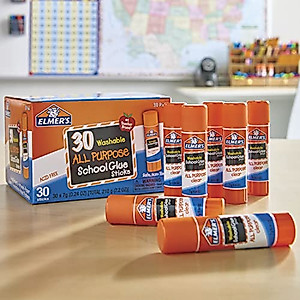 Elmer's All Purpose School Glue Sticks, Washable, 7 Gram, 30 Count