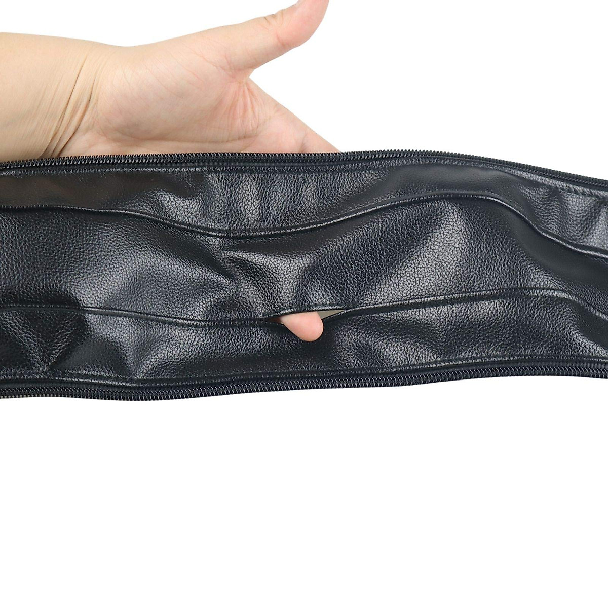 Leather Handle Sleeve Cover Compatible for Babyzen yoyo 2,Stroller Accessories,PU Sleeve Protect Case for YOYO+ Armrest Bumper (No Wrist Strap) (Black)