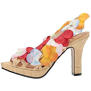 Ellie Shoes Women's 402-LUAU Wedge Sandal, Multi, 8 M US