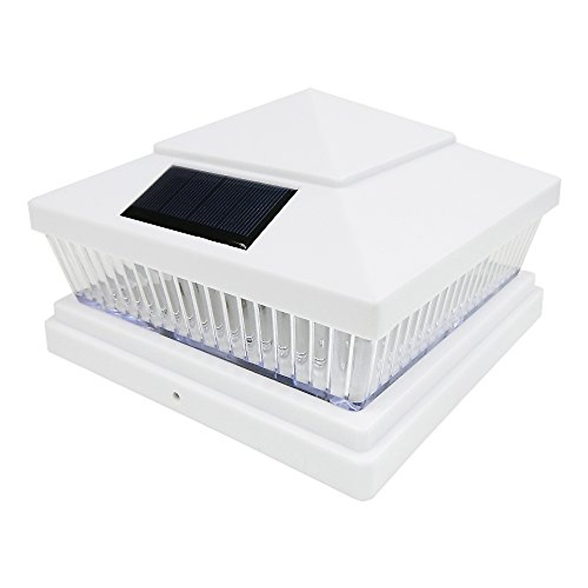 iGlow 8 Pack White Outdoor Garden 6 x 6 Solar SMD LED Post Deck Cap Square Fence Light Landscape PVC Vinyl Wood Bronze