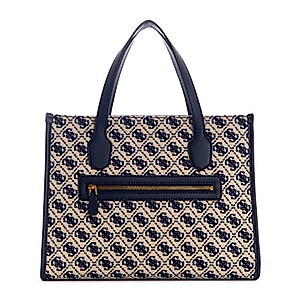 GUESS Izzy 2 Compartment Tote, Navy Logo