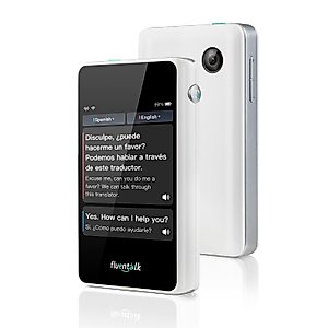 Timekettle T1 Mini Translator Device No WiFi Needed, Built in 1-Year Global Mobile Data, Supports 40 Languages and Photo Translation, Instant Language Translator for Travelling White