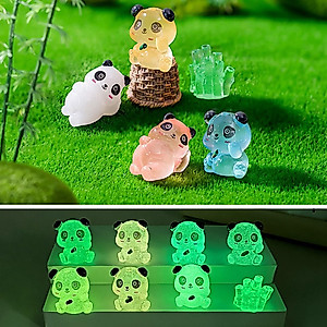 ElpizoFos 130pcs Various Luminous Mini Resin Animal Figurines Glow in The Dark Miniature Figures Ornament Fairy Garden Accessories Aquarium Landscape Bonsai Dollhouse Decor