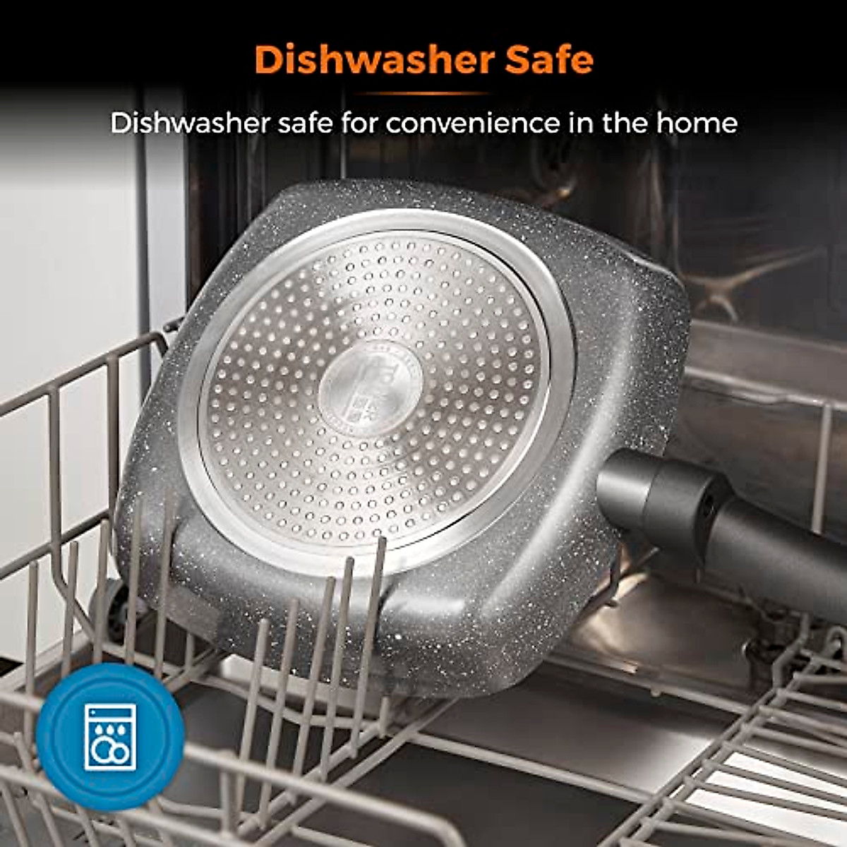 Tower T80336 Cerastone Forged Grill Pan with Non-Stick Coating and Soft Touch Handle, 25cm, Graphite