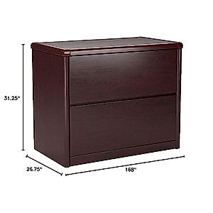 HON 10700 Series 36 by 20 by 29-5/8-Inch 2-Drawer Lateral File, Mahogany