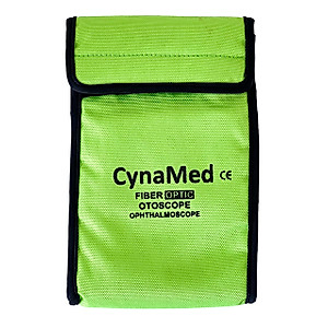 New Cynamed Fiber Optic 3.2V Bright White Led Otoscope Set Includes Disposable Specula Aadaptor and 3 Sizes of reuseable Specula Plus 2 Replacement Bulbs Green Cynamed