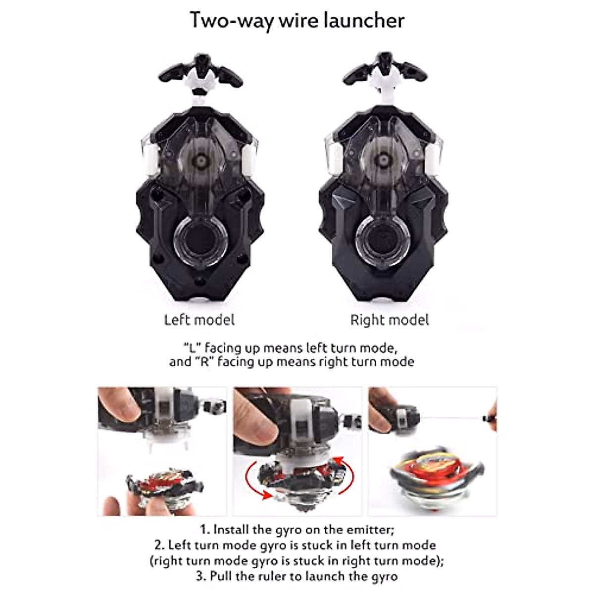 WTUME 10 Piece bey Battling Gyros Tops, 3 Two-Way Launchers, Zest Achilles Valkyrie with Portable Box Blade pro Series Set for Kids Children Gift Idea.